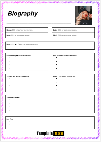 10 Free Biography Templates - Templates Hub