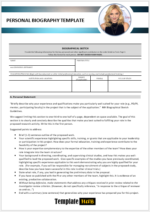 10 Free Biography Templates