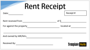 10 Free Printable Rent Receipt Templates - MS Word Templates