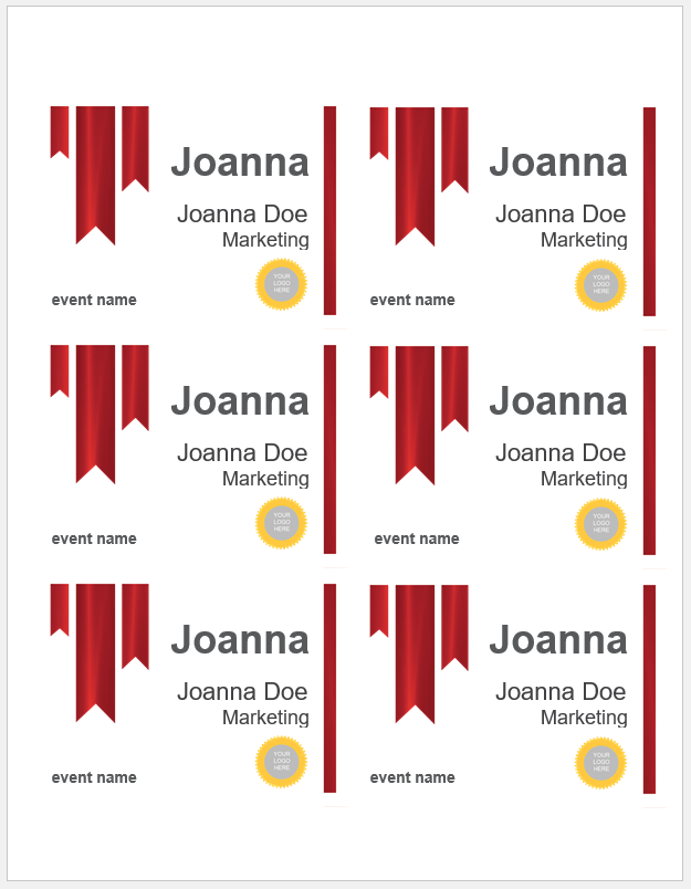 31 Free Name Tag Templates - TemplateHub