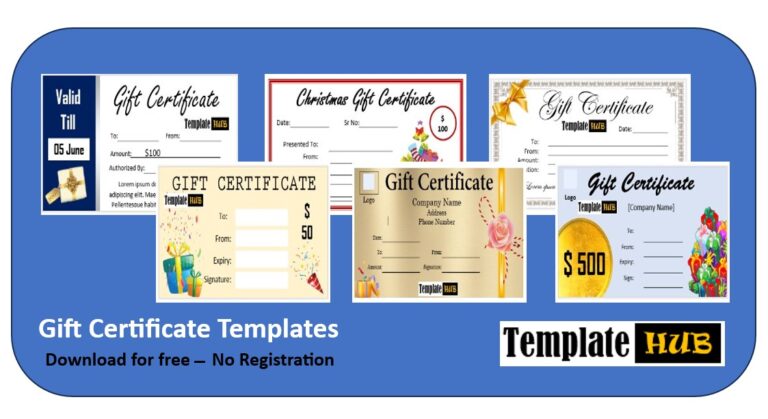Printable Certificate Templates for Word, Excel, and Google Docs